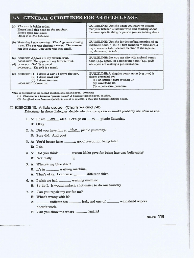 A-An-The Exercise | PDF