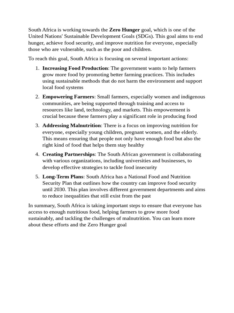 MC - Zero Hunger | PDF