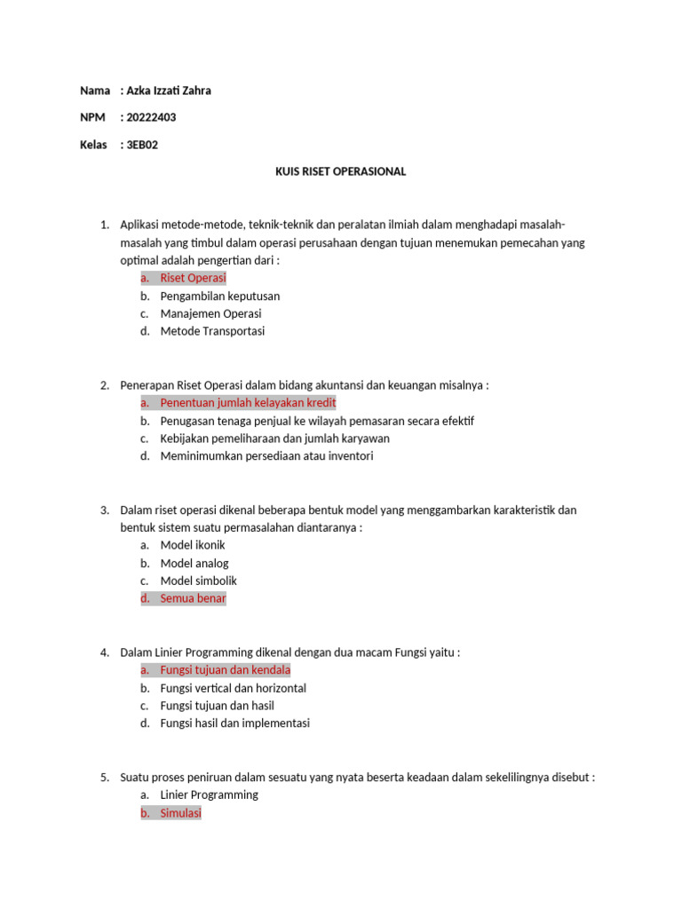 Riset Operasional | PDF
