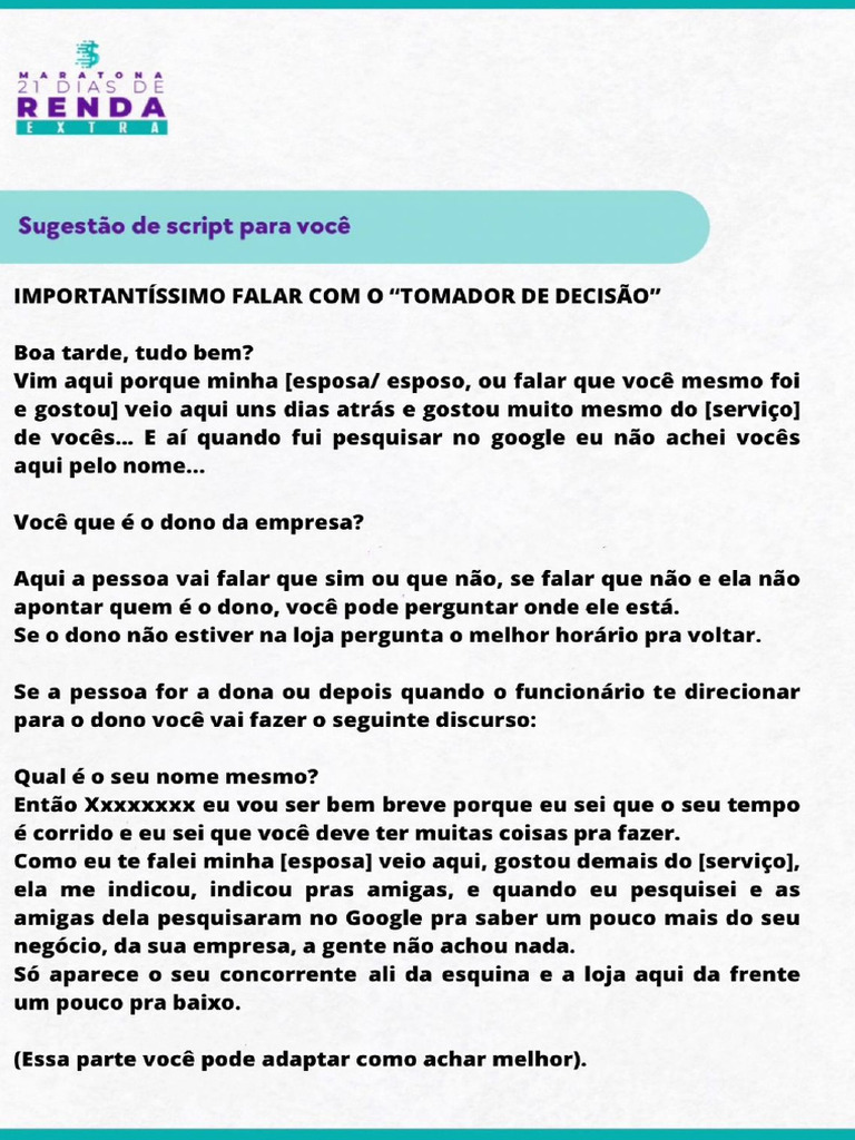Dia 6 Script | PDF