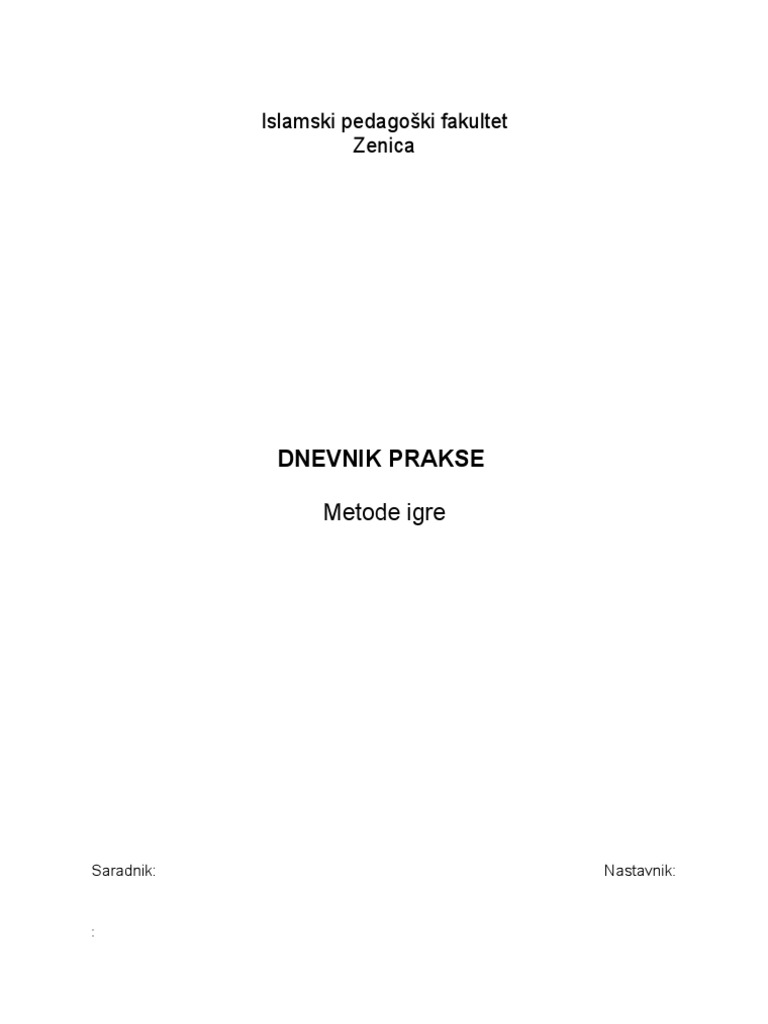 Dnevnik Prakse | PDF