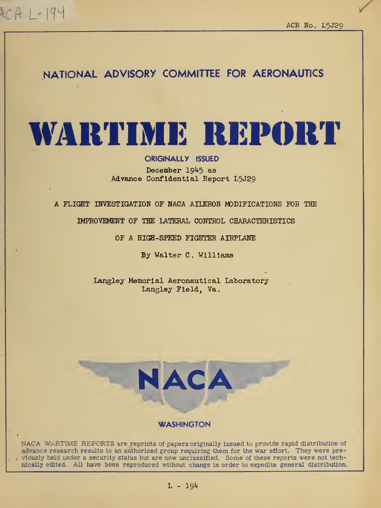 Flight in Vt 00 Lang | PDF | Aileron | National Advisory Committee For ...