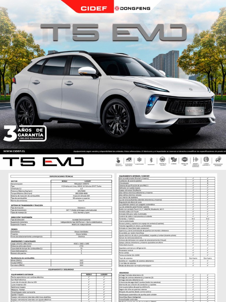 t5 Evo Ficha para Web | PDF