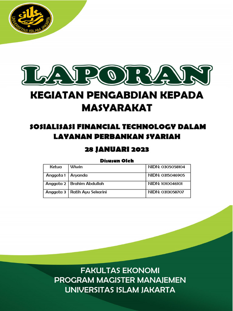 Laporan Kegiatan Pengabdian Masyarakat Fe MM Uid - 2023 | PDF