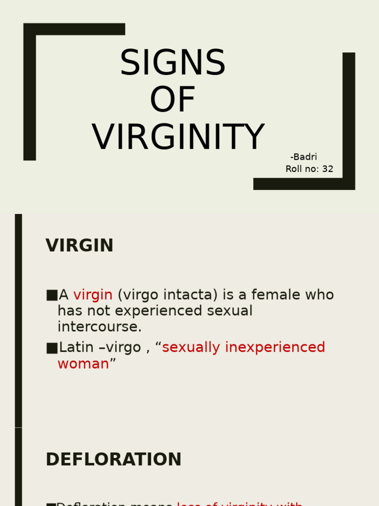Signs and Meaning of Virginity | PDF