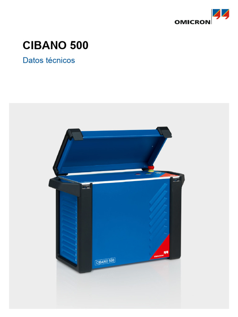 Especificaciones del CIBANO 500 | PDF | Electricidad | Ingenieria Eléctrica