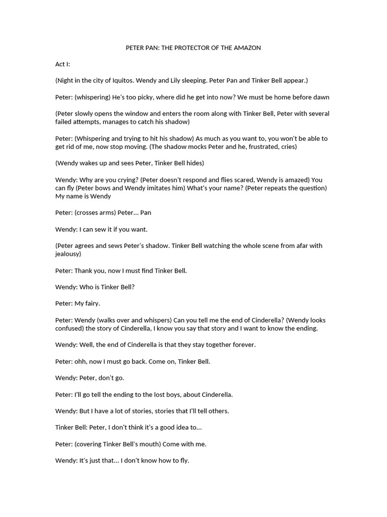 THE ADVENTURES OF PETER PAN | PDF | Wendy Darling | Peter Pan