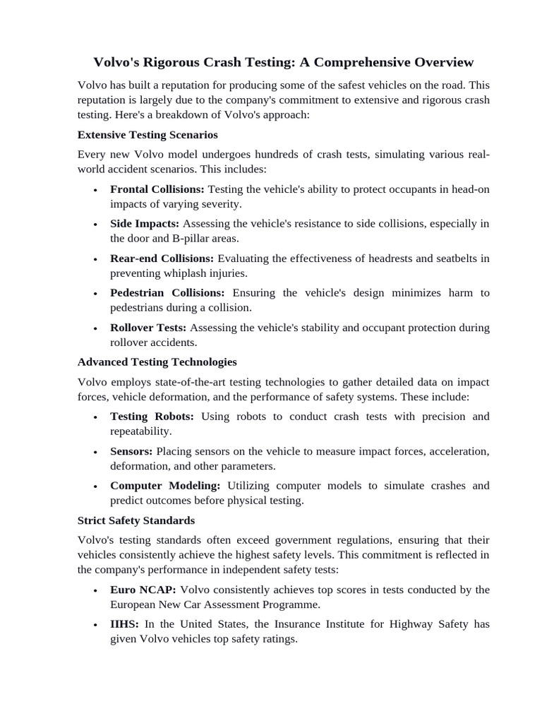 Volvo | PDF | Traffic Collision | Road Transport