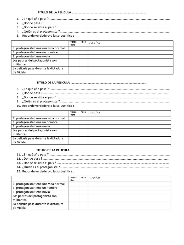 Fiche Trailer Infancia Clandestina | PDF