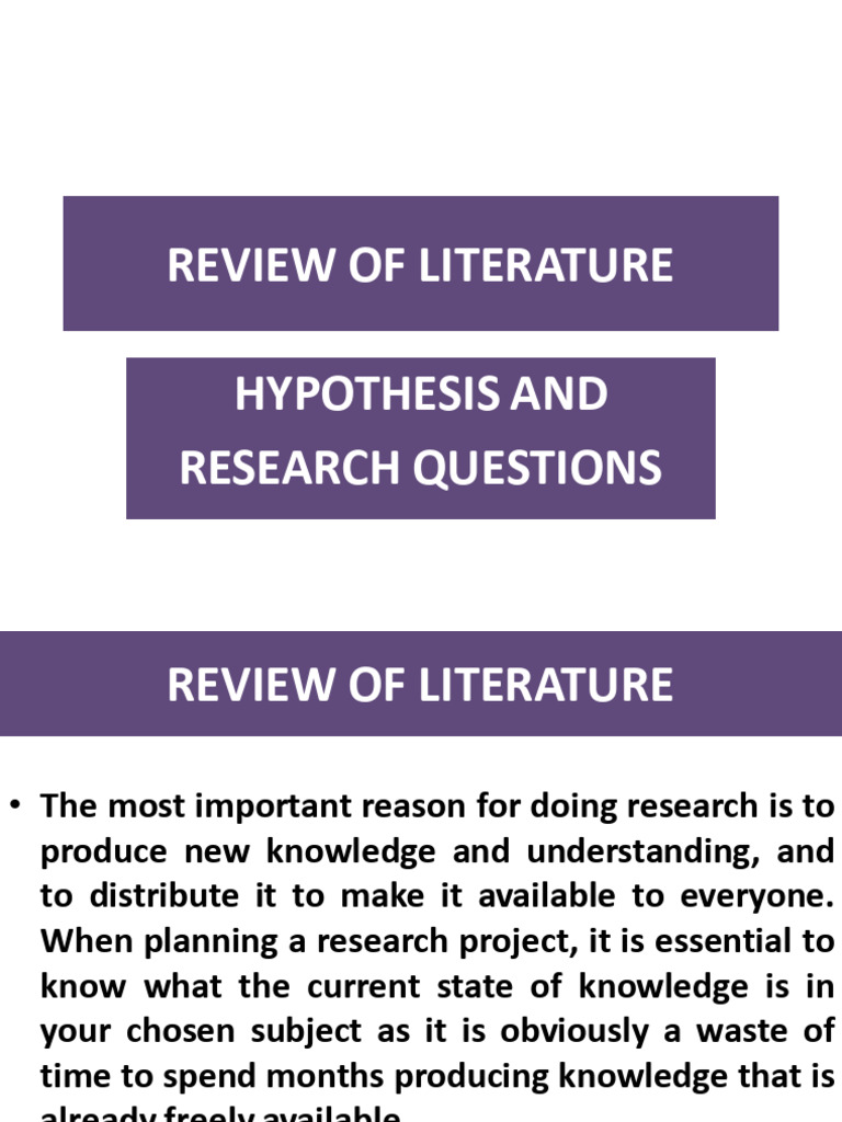5 Rewview, Hypothesis and Questions | PDF | Hypothesis | Libraries