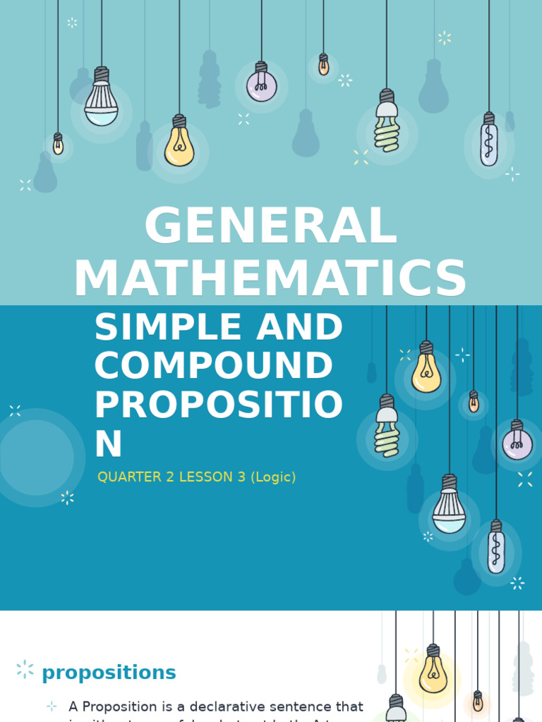 Lesson 3 Proposition.1 | PDF | Proposition | Logic