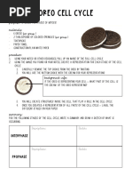 Oreo Mitosis Lab Worksheet | PDF | Mitosis | Cell Biology