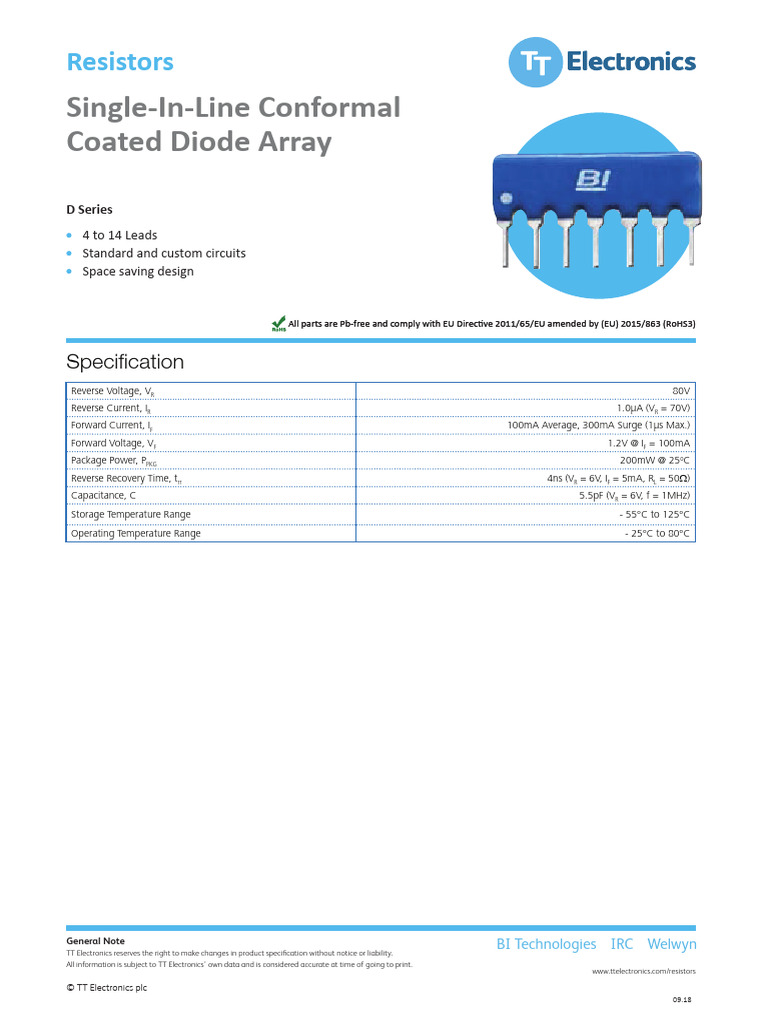 Diodo Network D9-2C | PDF | Diode | Electronics