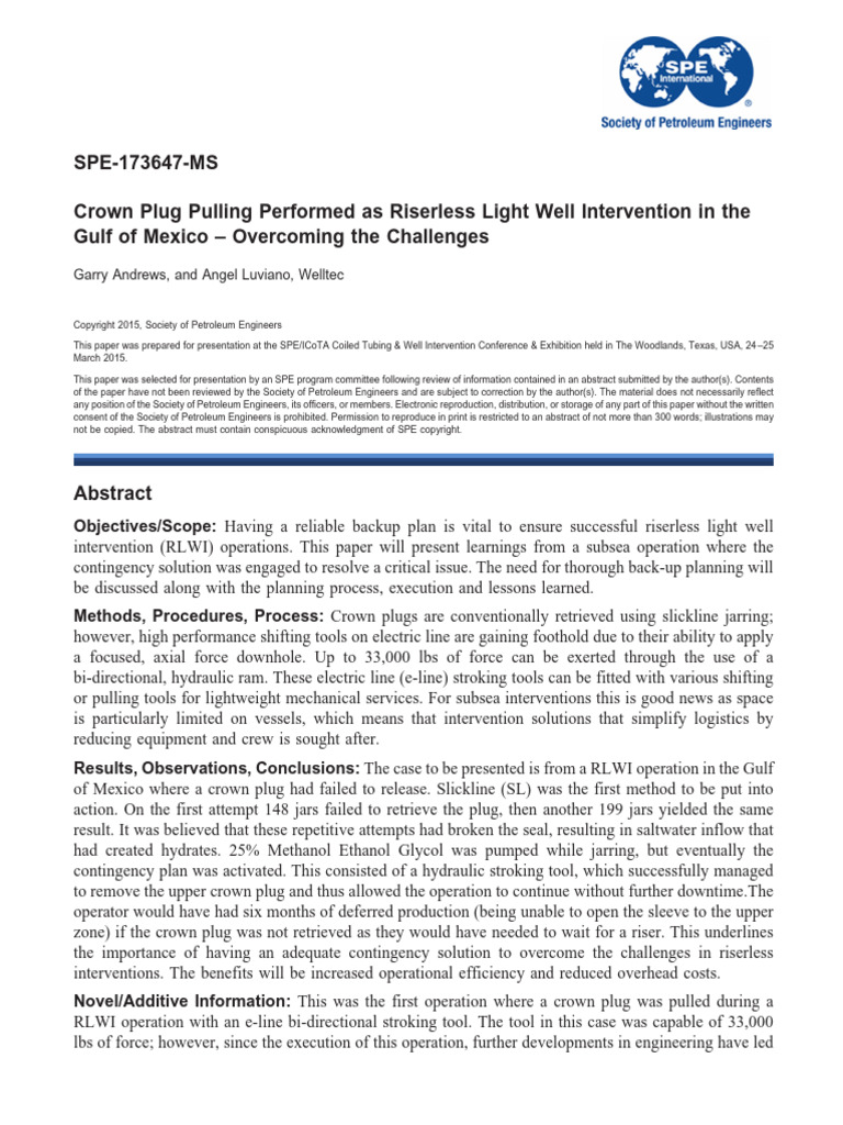 20_[42] Crown Plug Pulling Performed as Riserless Light Well ...