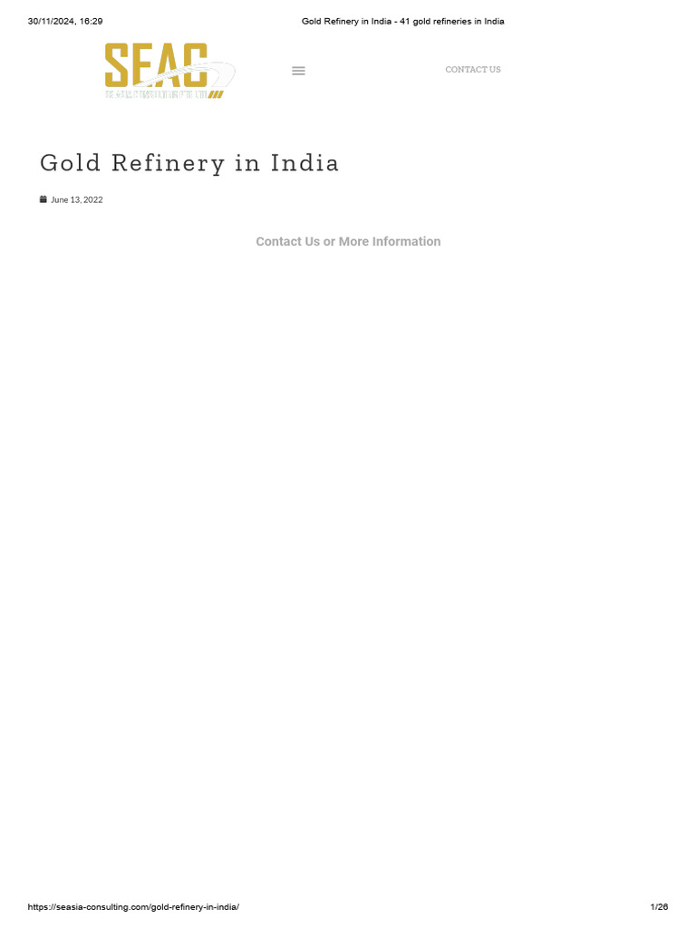 Gold Refinery in India - 41 Gold Refineries in India | PDF | Gold | Jewellery