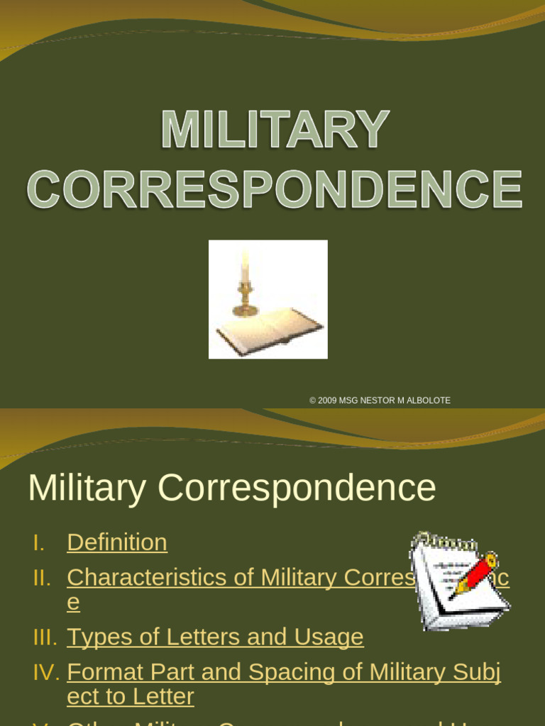 Military Correspondence Guide | PDF | Communication | Information