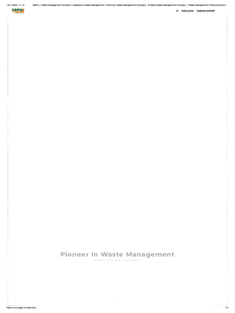 Pioneer in Waste Management: Fiori Login Vendor Support | PDF | Waste ...