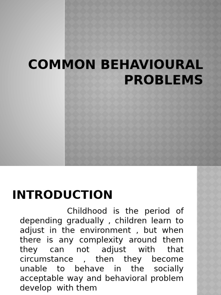 Common Behavioural Problems | PDF | Infants | Temperament