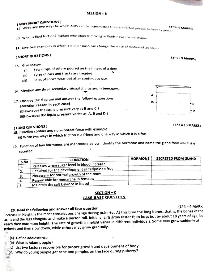 class 8th pt3 science | PDF | Force | Friction