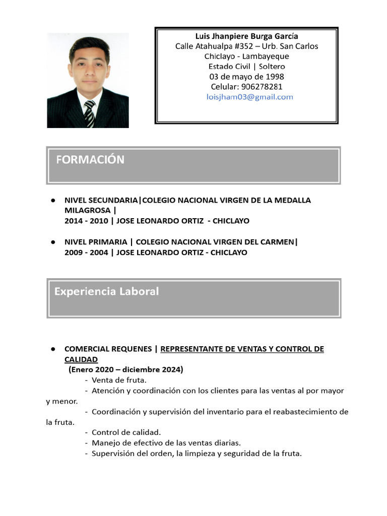 Curriculum-luis jhanpiere.docx[1] | PDF