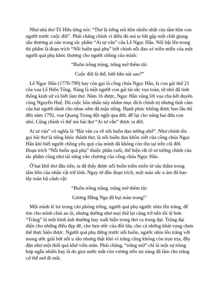 NLVH Ai Tư Vãn | PDF