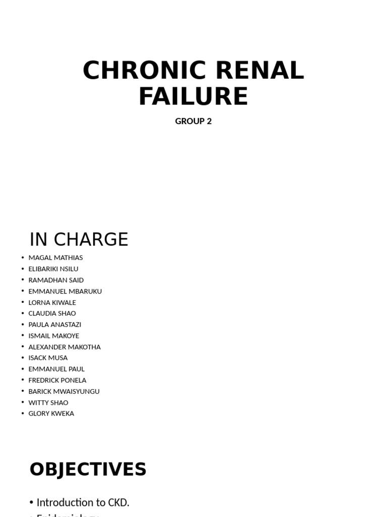 Chronic Renal Failure | PDF | Chronic Kidney Disease | Kidney