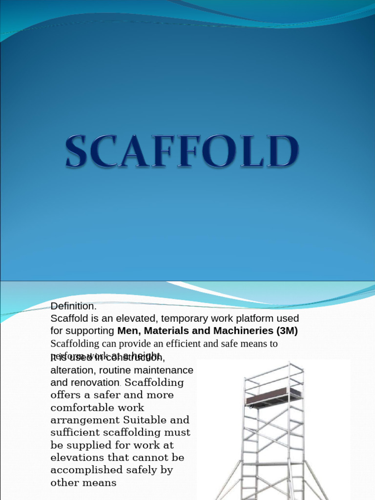Chapter 3 Scaffold Safety | PDF | Scaffolding | Manufactured Goods