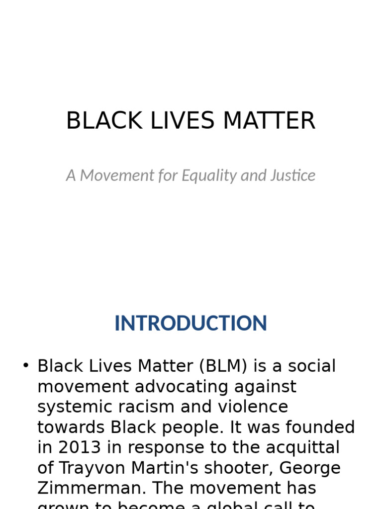Black Lives Matter Presentation ARTofSTORYTELLING | PDF | Black Lives ...