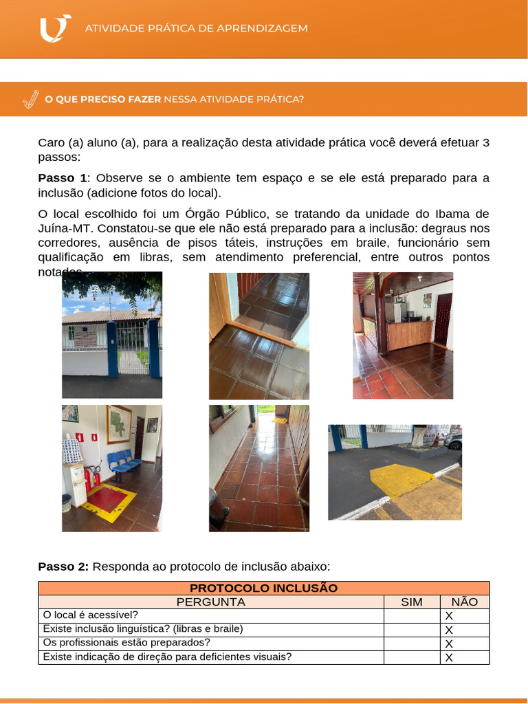 Avaliação de Acessibilidade no Ibama-MT | PDF