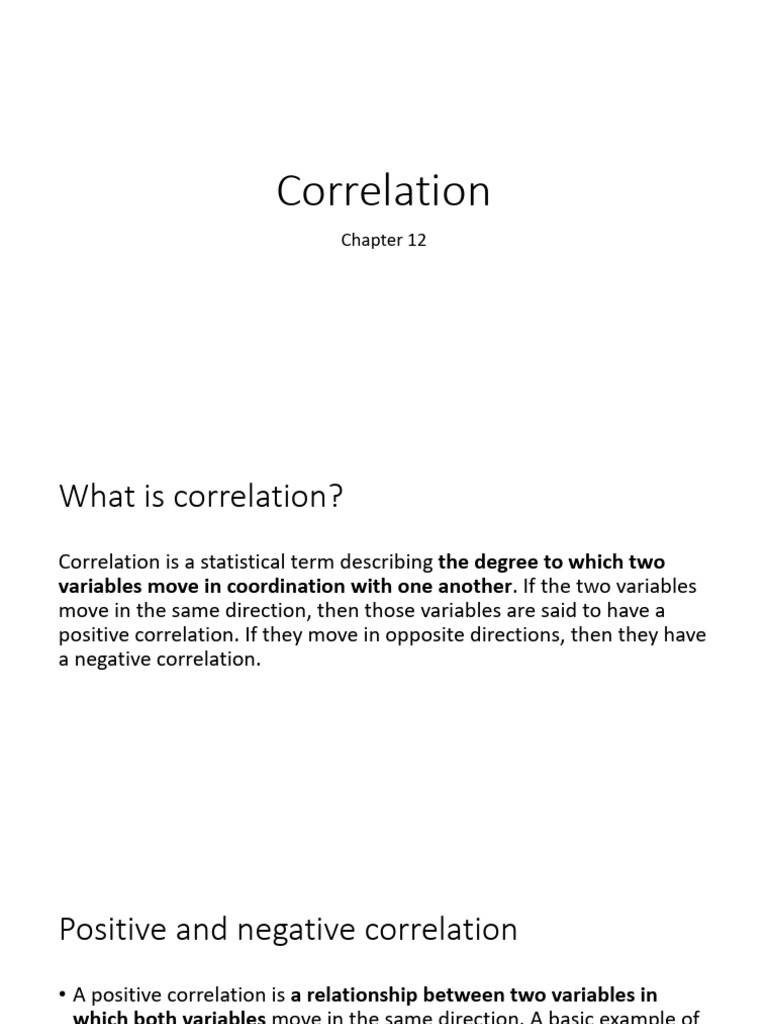 Chapter 12 Correlation Pdf
