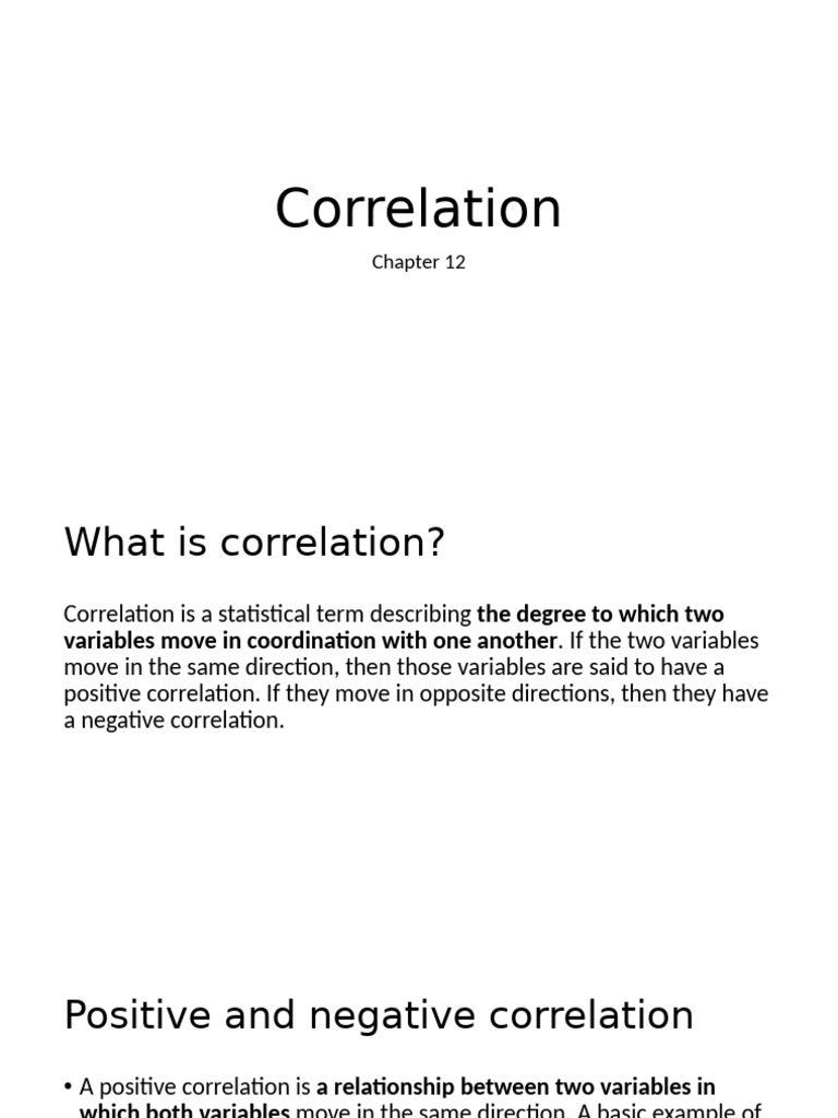 Chapter 12-Correlation | PDF