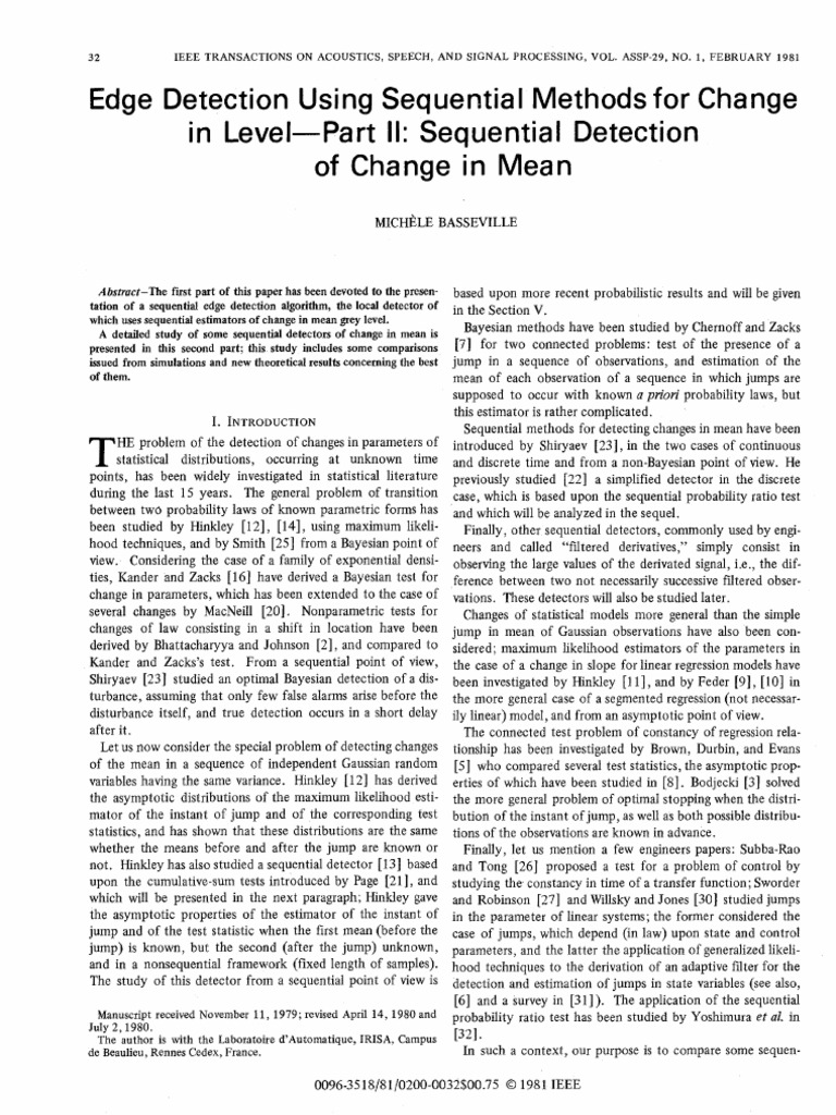 Sequential_Detection_Change_in_Mean | PDF | Regression Analysis | Bayesian Inference