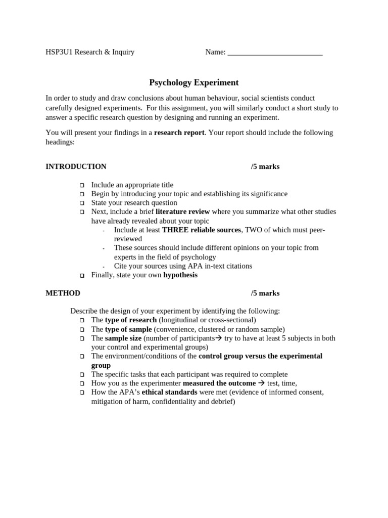 Psychology Experiment 2023 (2) | PDF | Experiment | Psychology