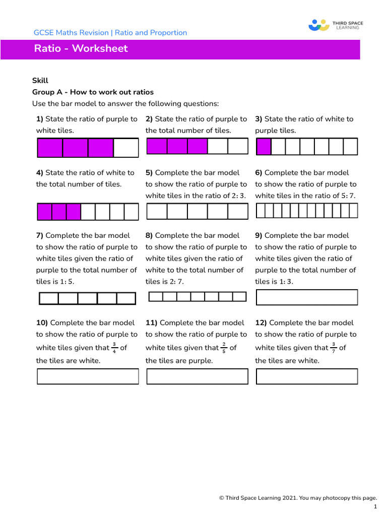 Third-Space-Learning-Ratio-GCSE-Worksheet | PDF | Ratio | Mathematics
