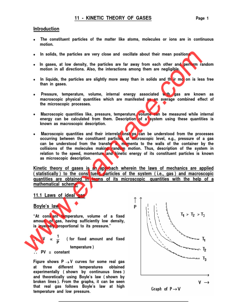 Kinetic Theory of Gases Explained | PDF | Gases | Temperature