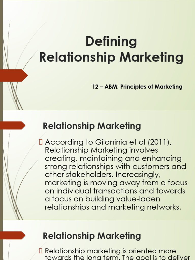 Understanding Relationship Marketing | PDF | Marketing | Sales