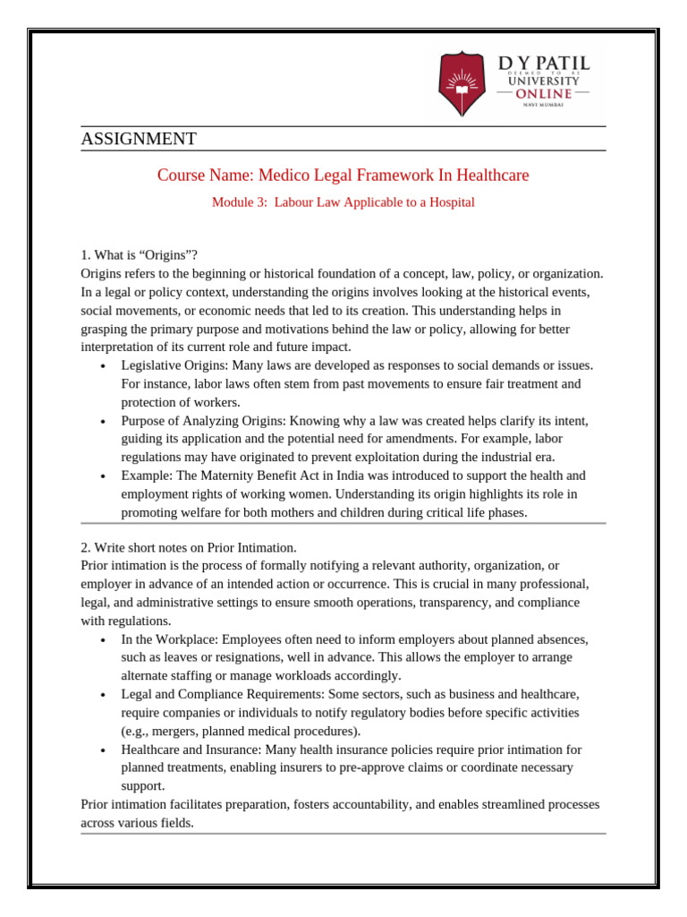Module 3 Labour Law Applicable To A Hospital | PDF | Employment | Child ...