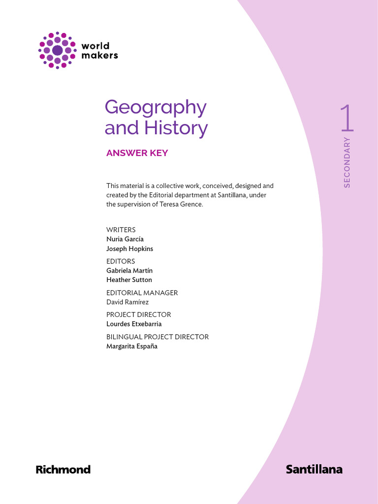 1eso - Geography and History - WM - Student's Book - Answer Key | PDF ...
