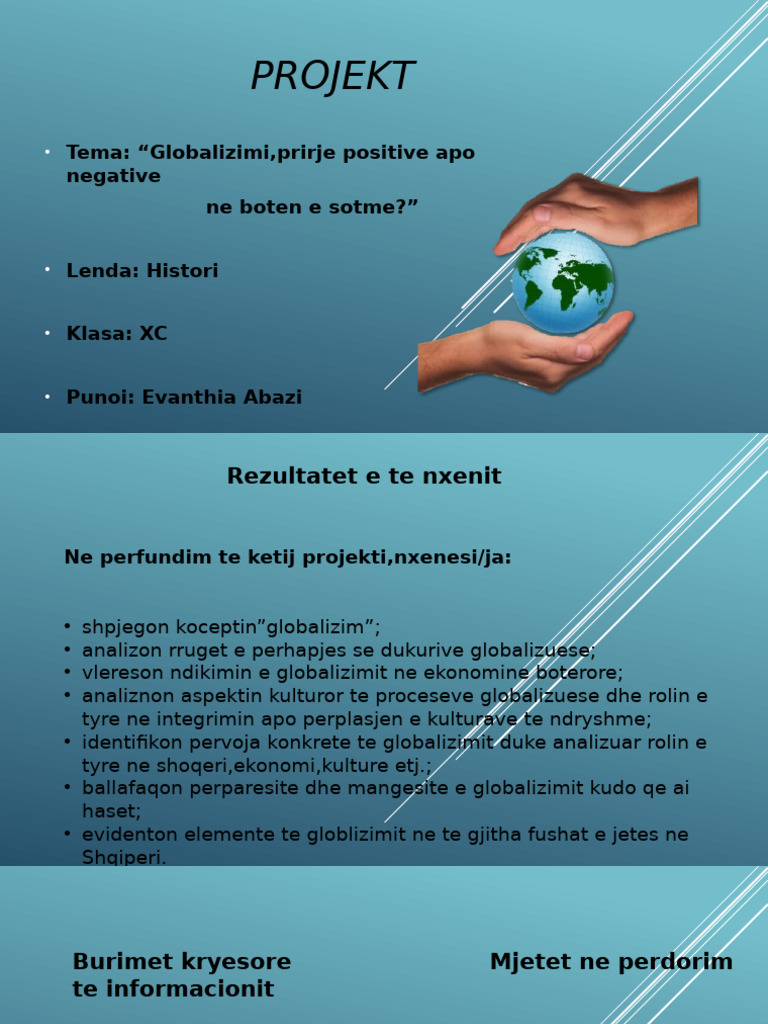PROJEKT Histori Globalizimi | PDF
