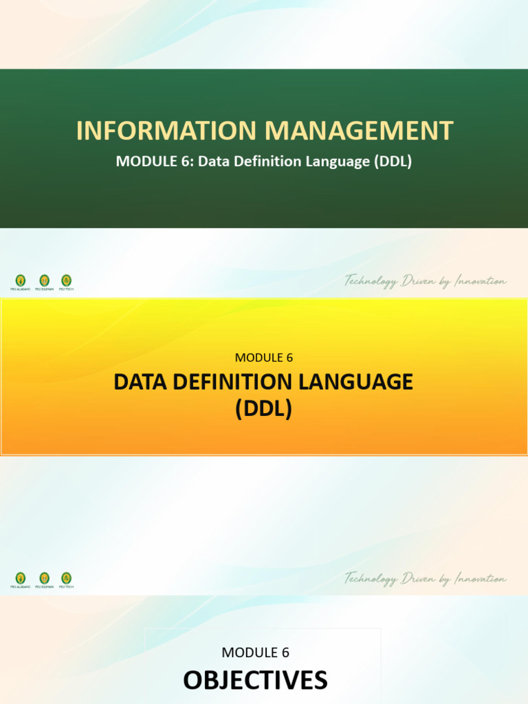 (M6-MAIN) - Data Definition Language (DDL) | PDF | Relational Database | Computer Programming