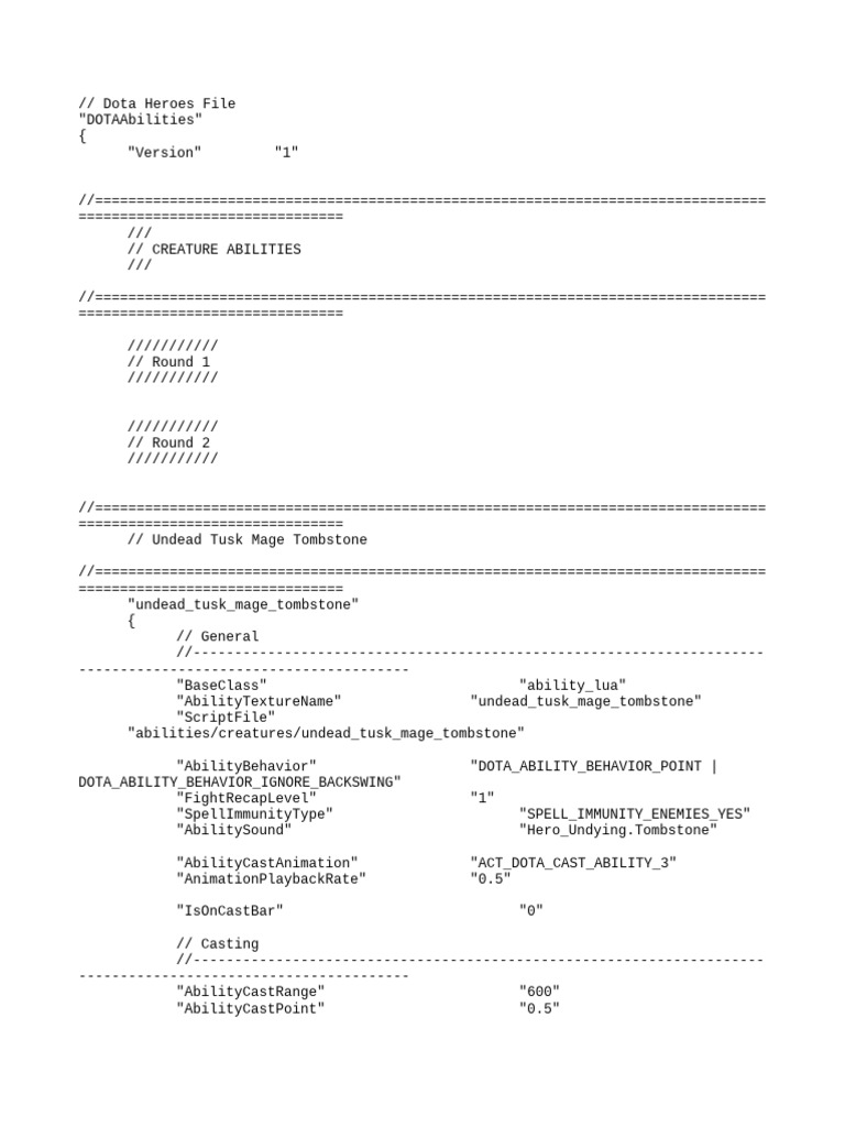 Dota 2 Creature Abilities | PDF