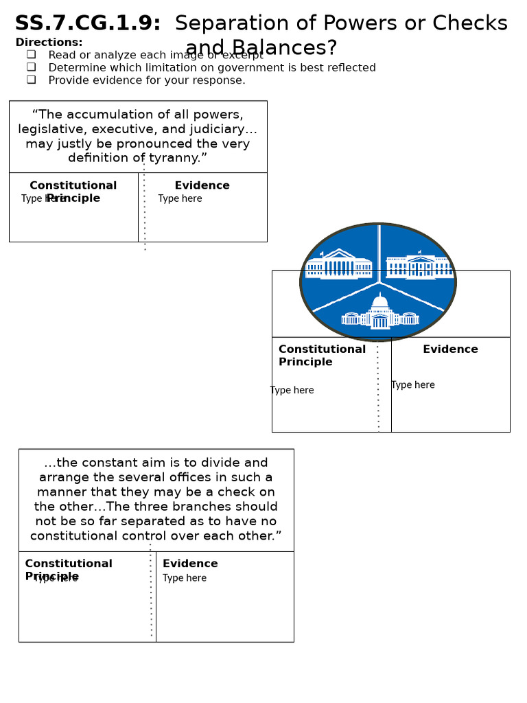 Middle School Civics: Government Limits | PDF | Due Process | Constitution