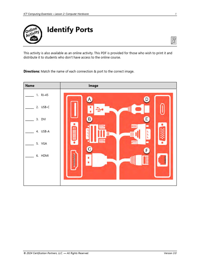 OA_Identify Ports | PDF