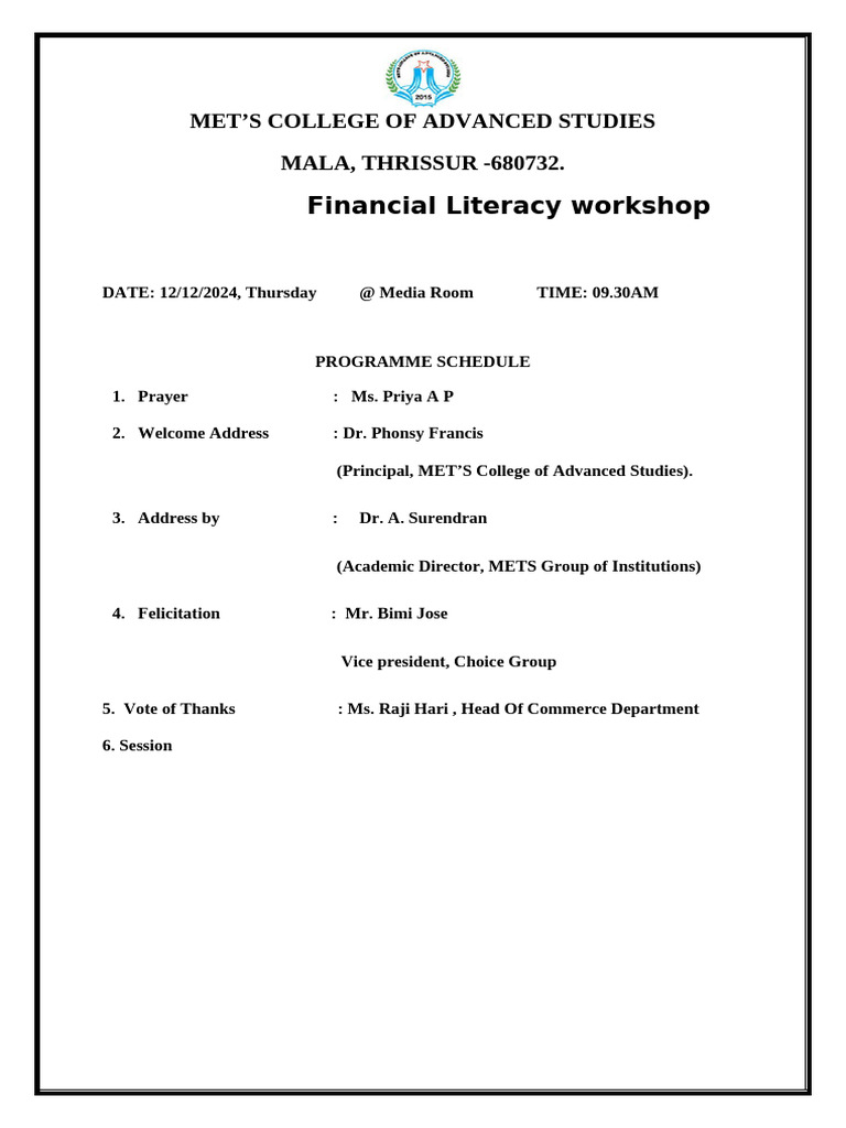 Program Schedule 14 06 2024 Pdf