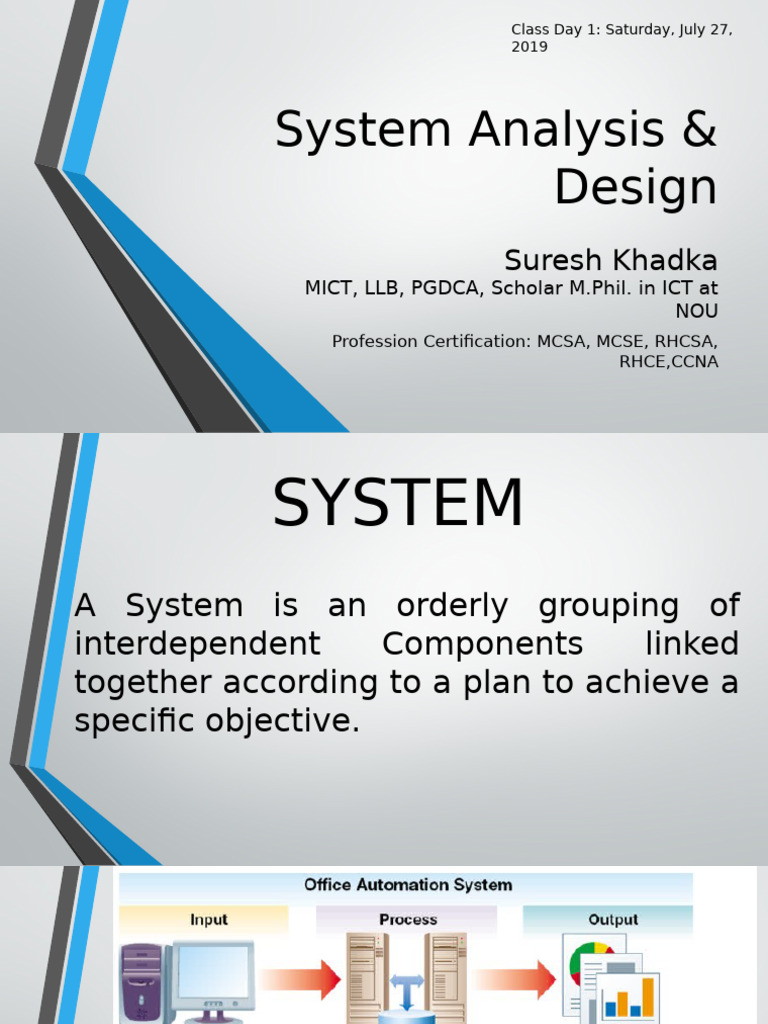 System Analysis & Design - PDF | PDF | System | Information System Analysis & Design - PDF | PDF | System | Information
