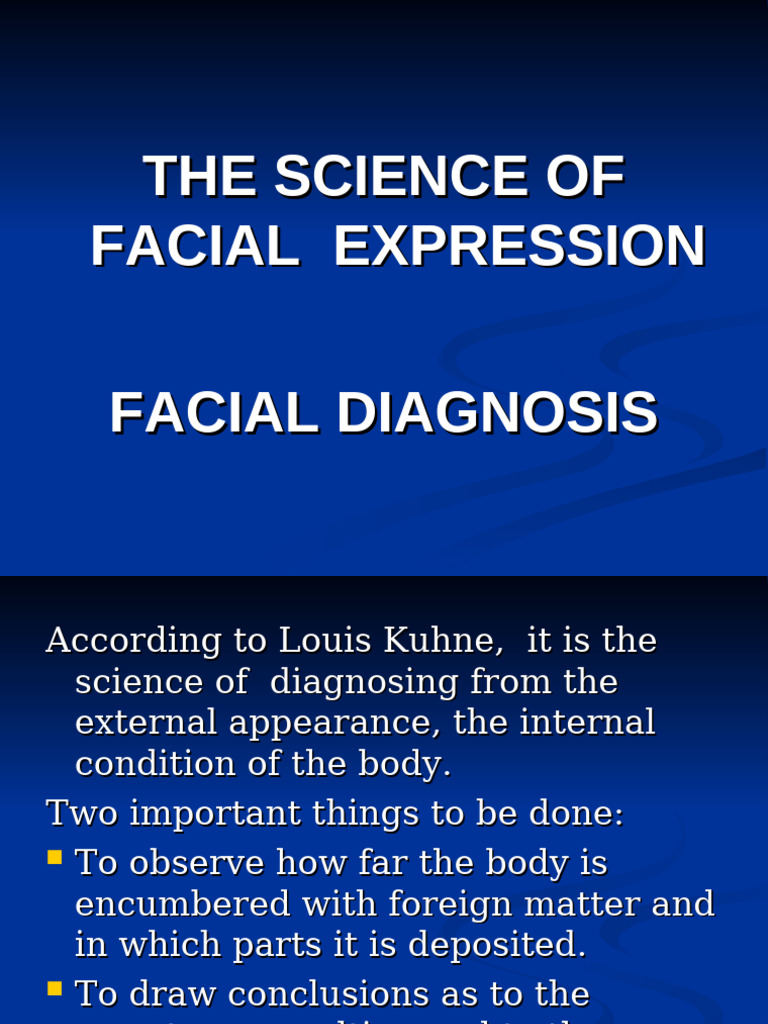 FACIAL dIAGNOSIS | PDF | Diseases And Disorders | Clinical Medicine