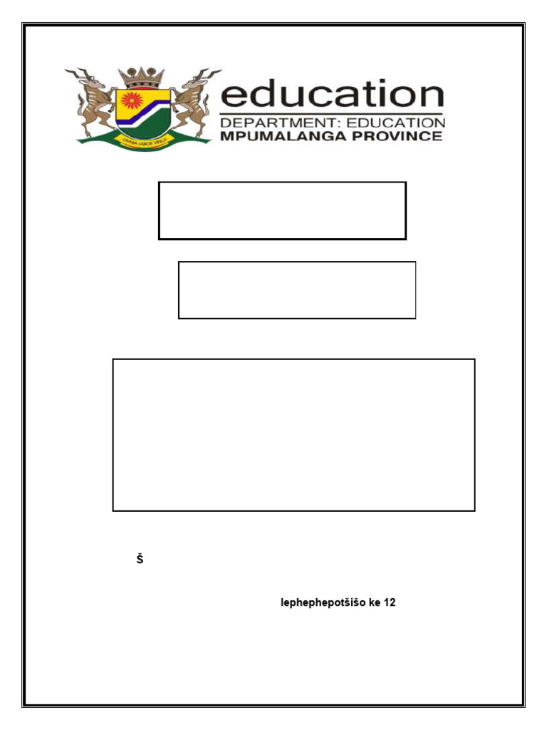 2024 Sepedi HL GR 12 P1 June Exam QP | PDF