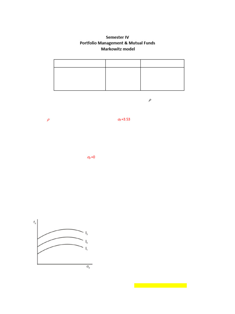 4-Numericals - Markowitz Model 2 | PDF | Modern Portfolio Theory ...