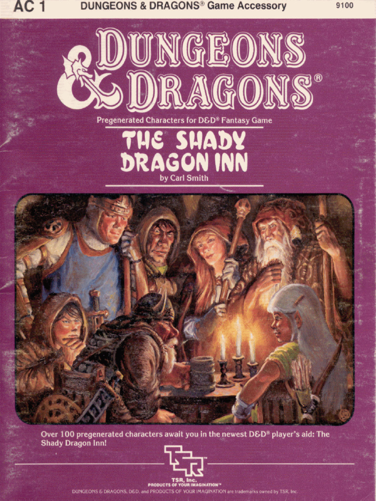 Shady Dragon Inn, The (OCR, 9100, AC1) | PDF | Tsr, Inc. | Dungeons ...