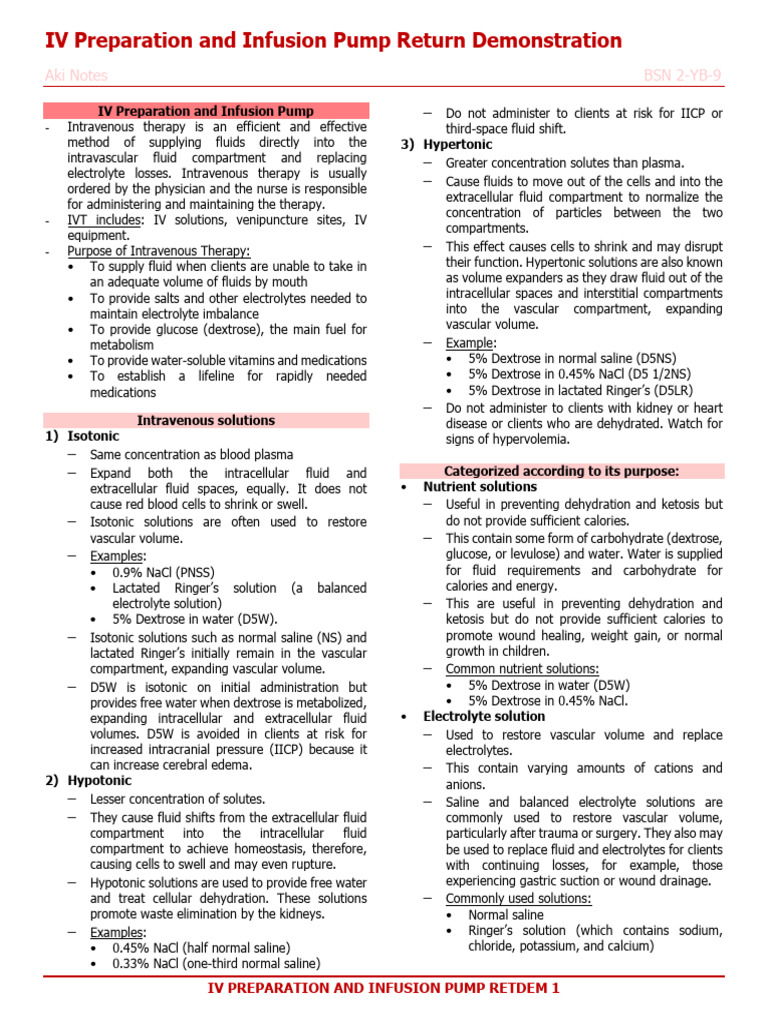 219 D2 - IV Preparation and Infusion Pump | PDF | Intravenous Therapy ...